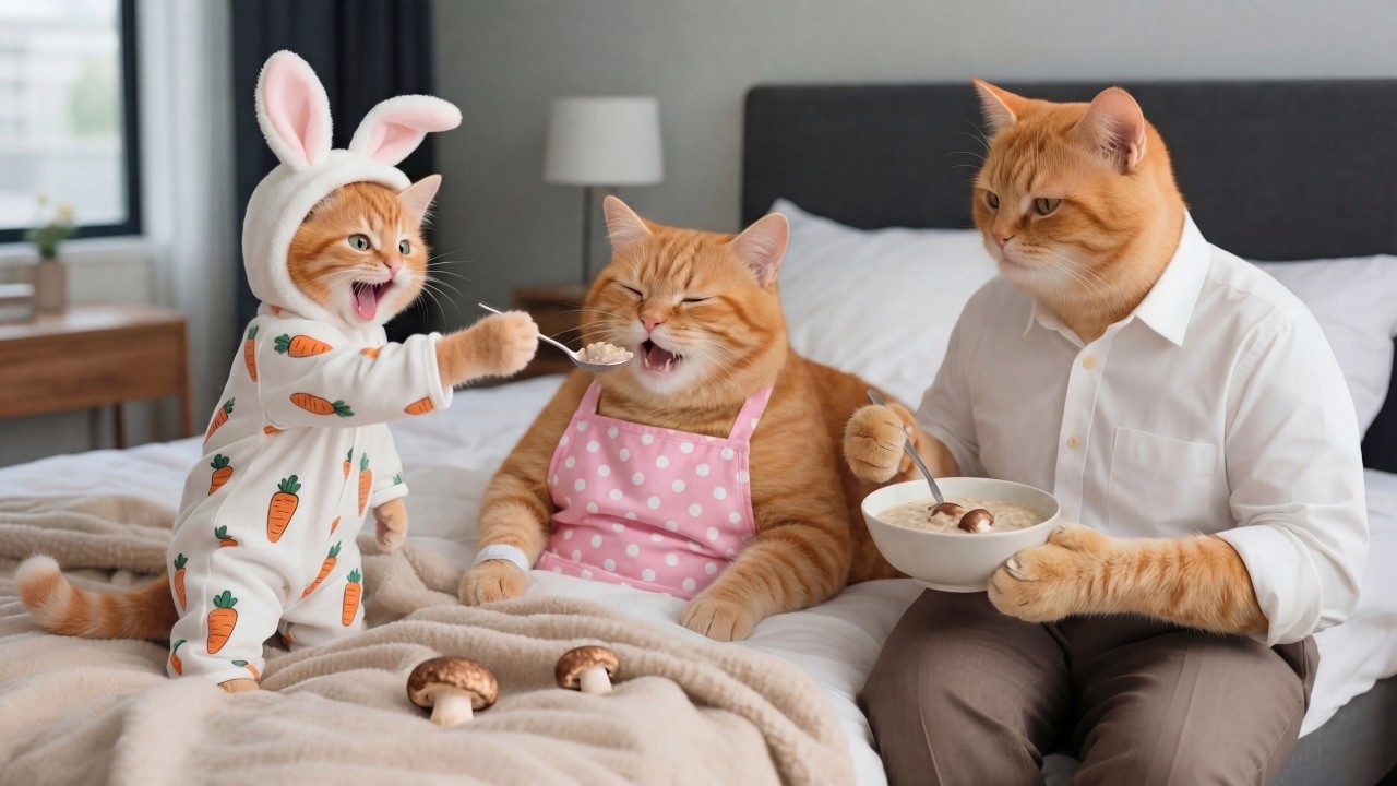 Mama Cat Gets Fever After Getting Drunk in the Rain, Ginger Kitten ...