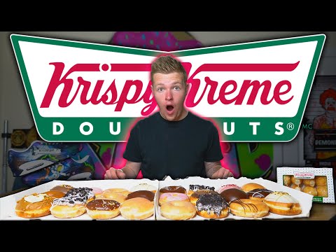 THE ENTIRE KRISPY KREME MENU CHALLENGE! | EATING EVERY DONUT ON THE MENU! | 9,500+ CALORIES