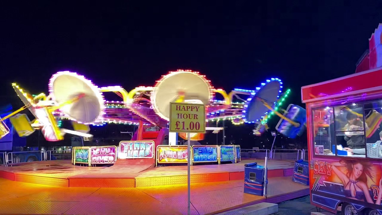 Chance Hanleys sky diver off ride team valley valentines fun fair 2020 ...