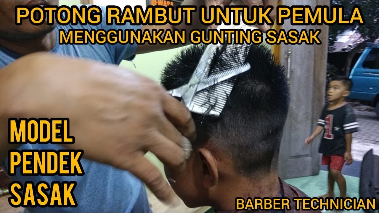 Potong rambut model pendek sasak - YouTube
