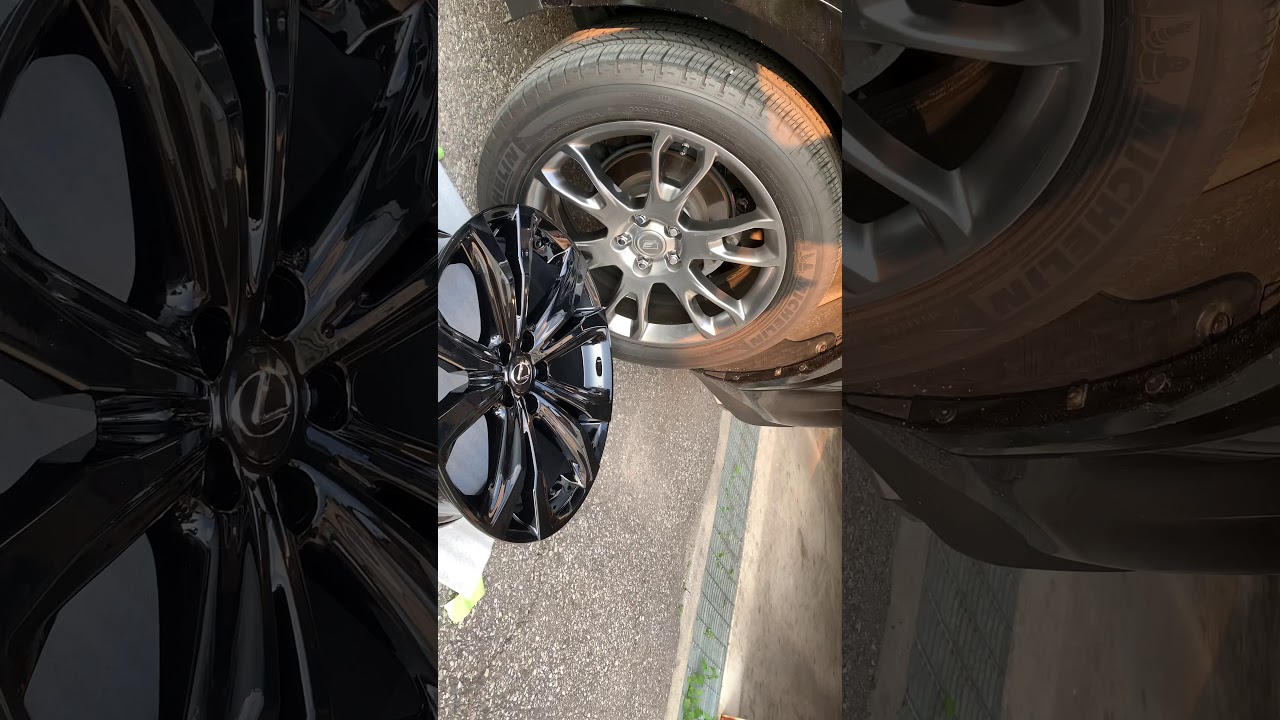 20 inch OEM Lexus RX wheels powder coated gloss black - YouTube
