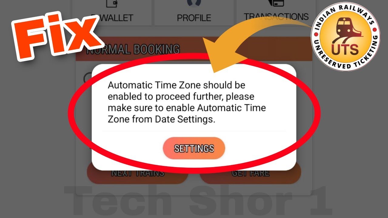 UTS App Automatic time zone should be enabled Problem Solve - YouTube