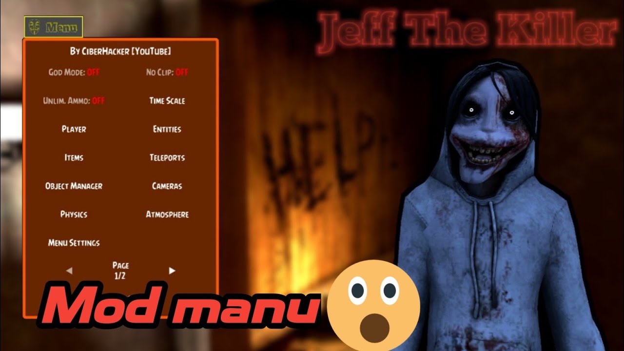 Jeff The killer mod manu download link || Jeff The killer mod manu 1.3. ...