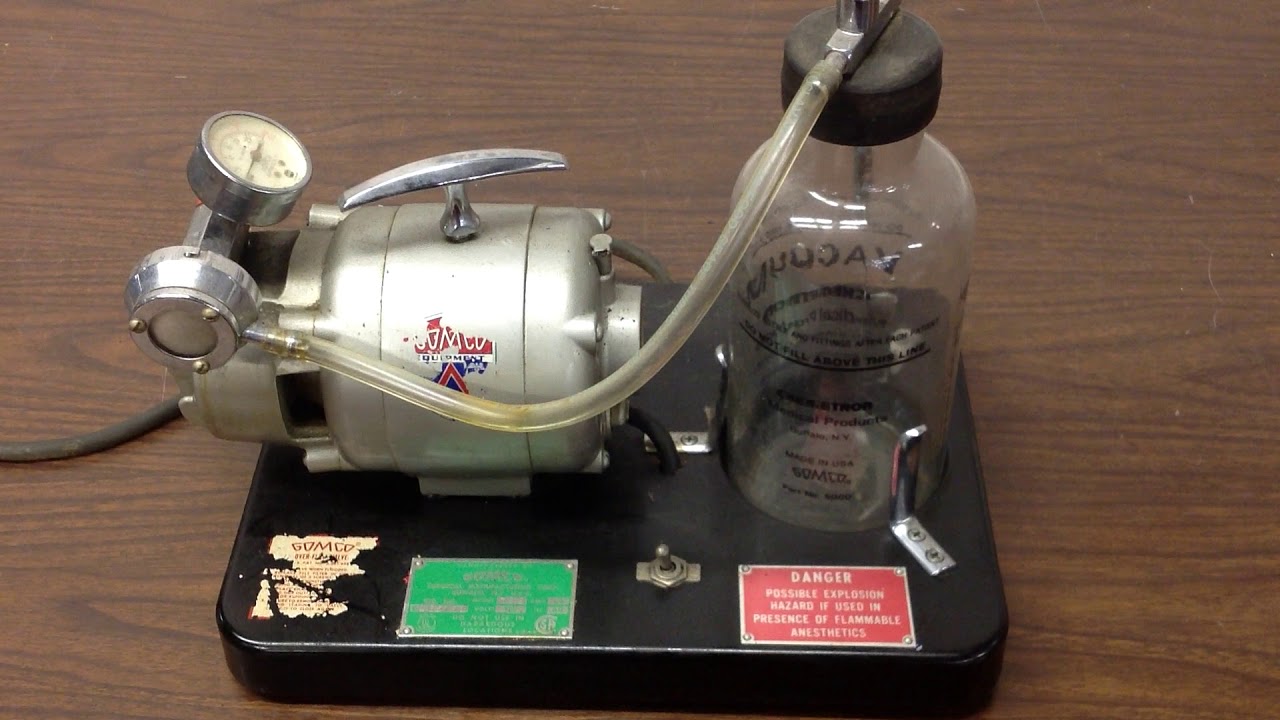 GovDeals: Gomco Model 789 Portable Aspirator Suction Pump - YouTube