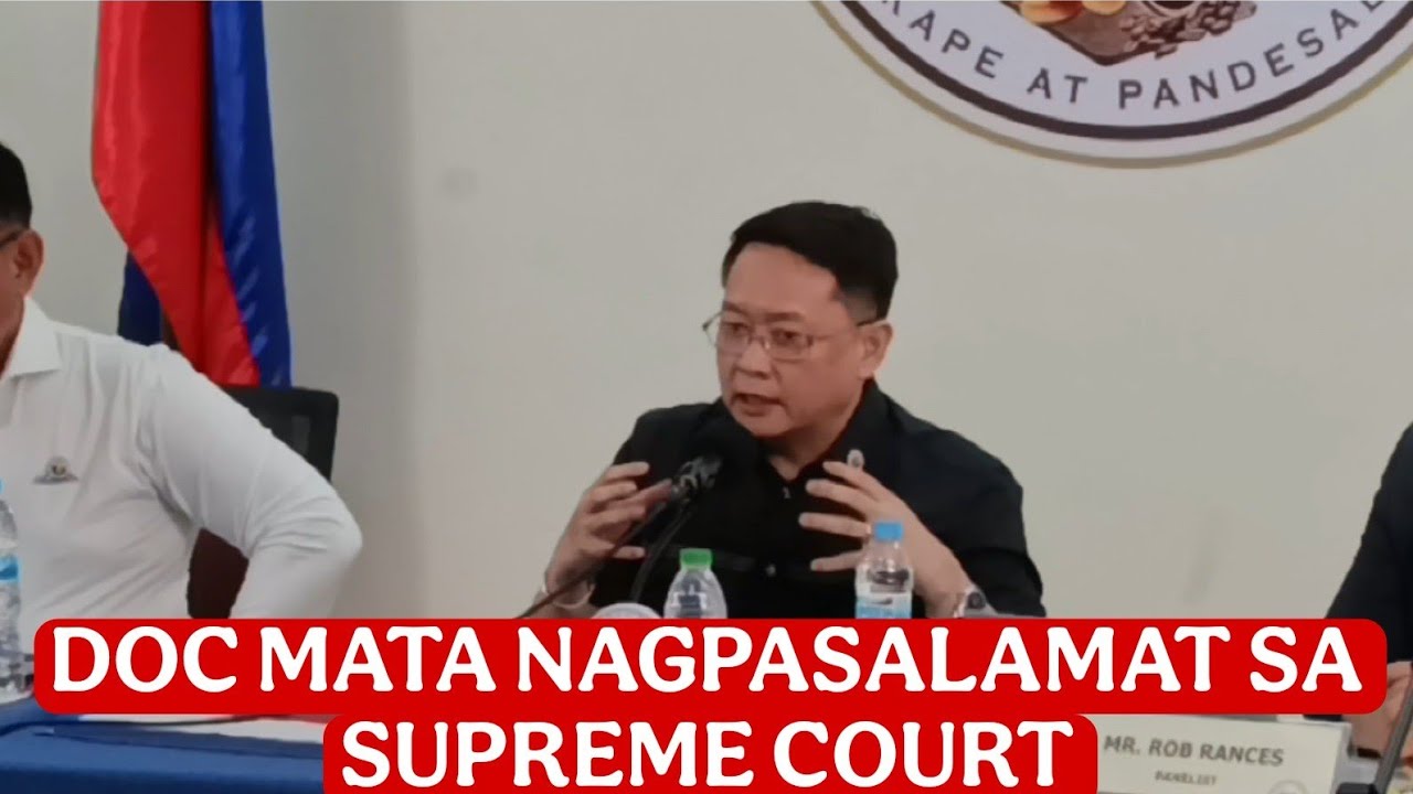 DOCTOR RICHARD MATA NAGPASALAMAT SA SUPREME COURT - YouTube