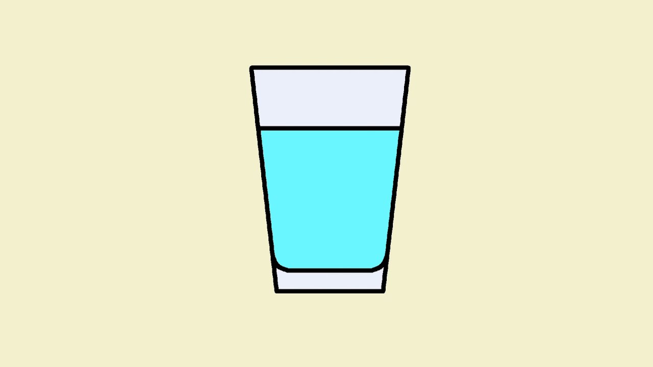 How to Draw Cute Water Glass, Draw Water Glass, Glass Drawing, Easy ...