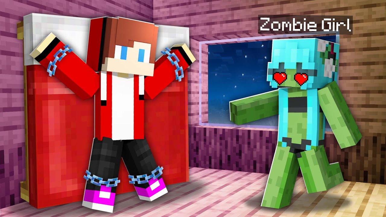 ZOMBIE GIRL Kidnapped JJ in Minecraft Challenge - Maizen JJ and Mikey ...