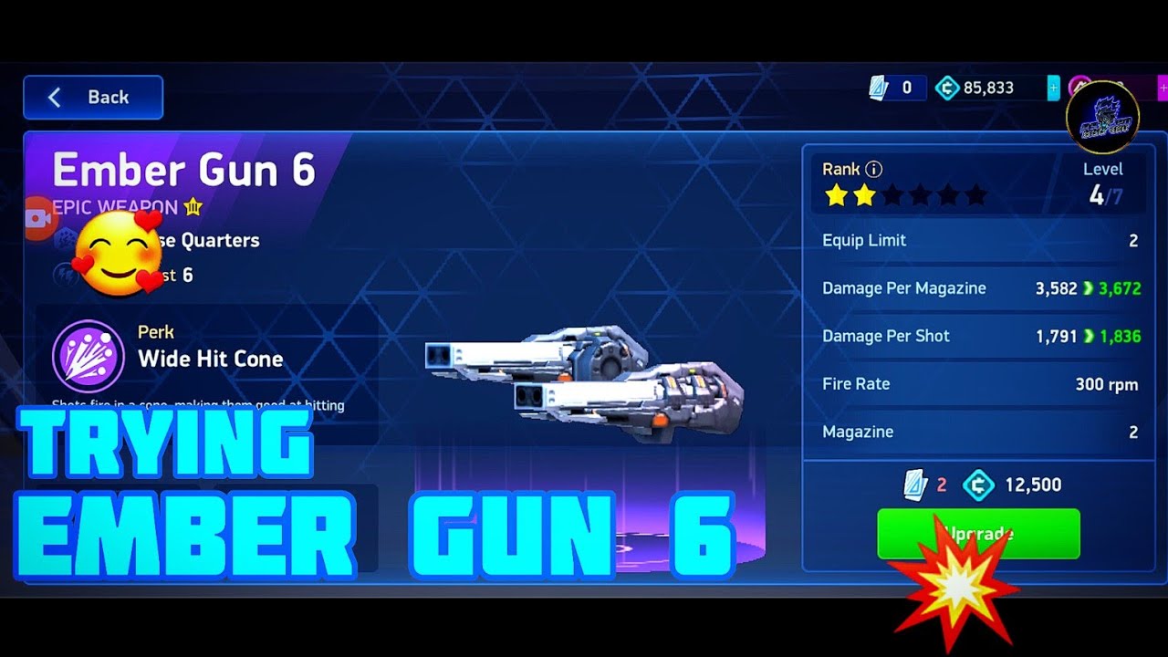 Finally I try new close quarters weapon ember gun 6 mech arena - YouTube
