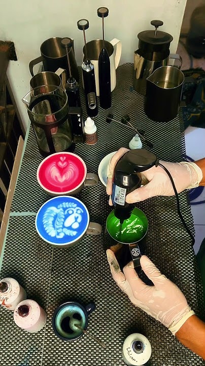 Belajar latte art Pemula rosetta dengan Milkfrother tanpa susu Dan kopi dengan mudah Dan praktis ...