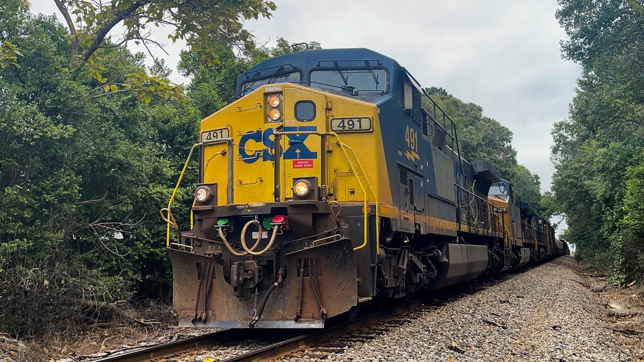 AC44CW Trio! CSX 491 Leads M692 Through Martinez, GA with a Nice K5LA - YouTube