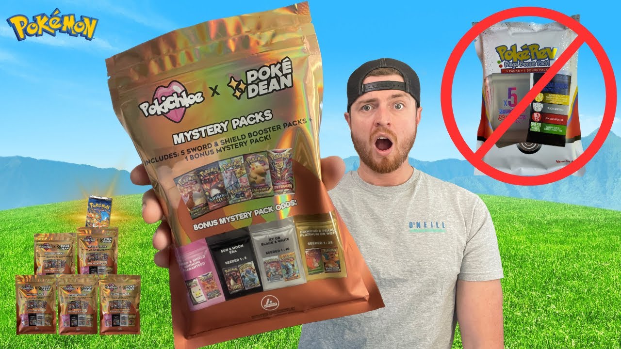 PokeRev Packs are TRASH! - Opening 5 PokiChloe x PokeDean Mystery Packs ...
