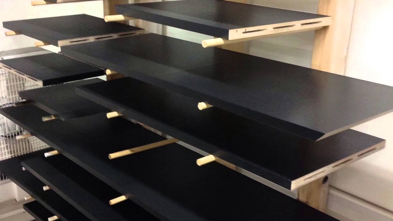 Custom Criss-Cross Bookcase Shelving - YouTube
