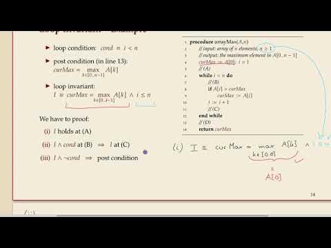 COMP526 (Fall 2022) 0-6 §0.4 Correctness proofs for programs - example - YouTube