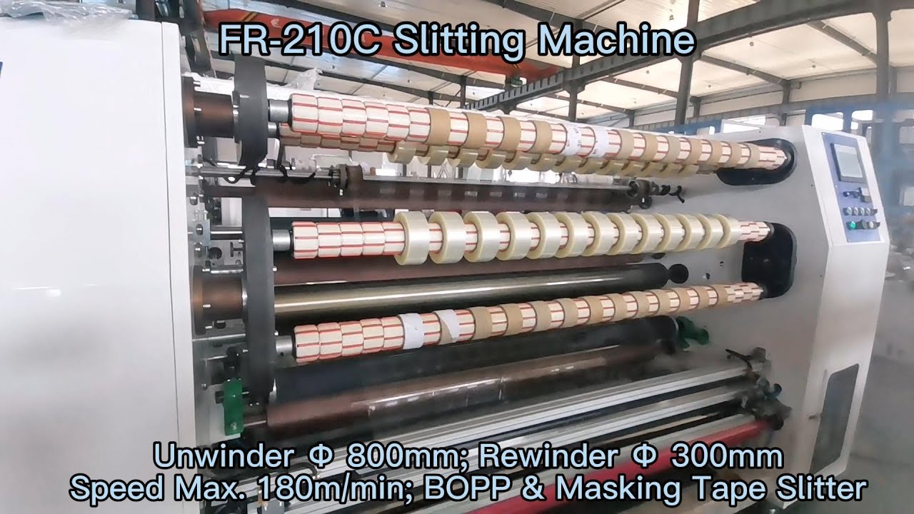FR-210C Four-shaft Exchange BOPP / Masking Tape Slitting Rewinding ...