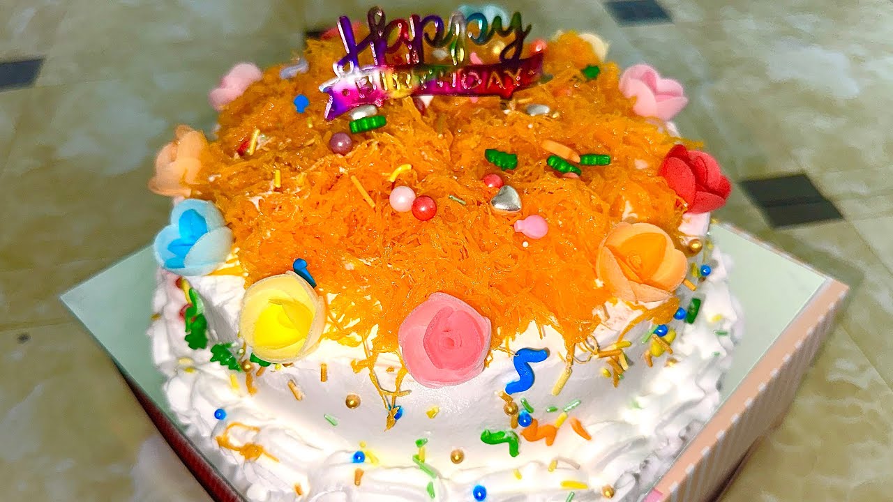 Kek Birthday Simple Dan Murah - YouTube