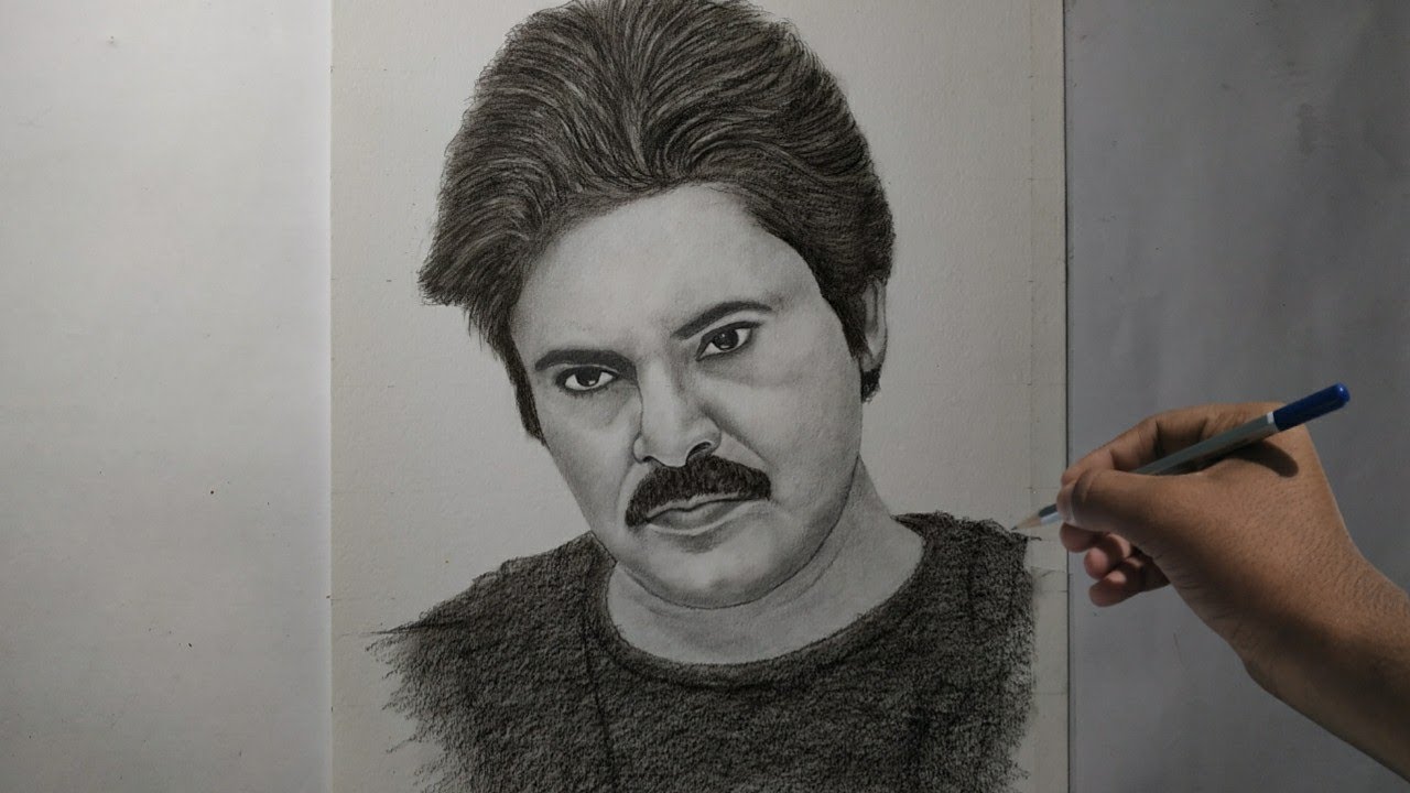 How to draw Pawan Kalyan Sketch 🔥 - YouTube
