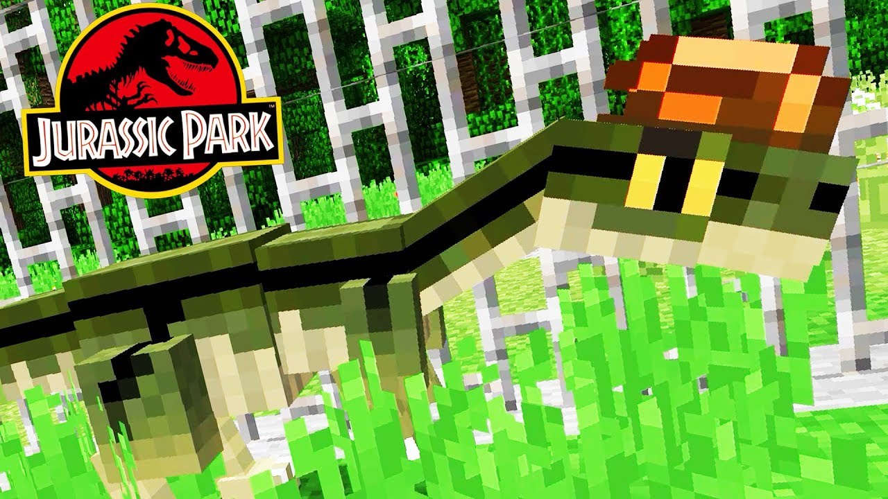 PARQUE JURASSIC PARK EN MINECRAFT! DINOSAURIOS RECINTOS ZONA DE ...