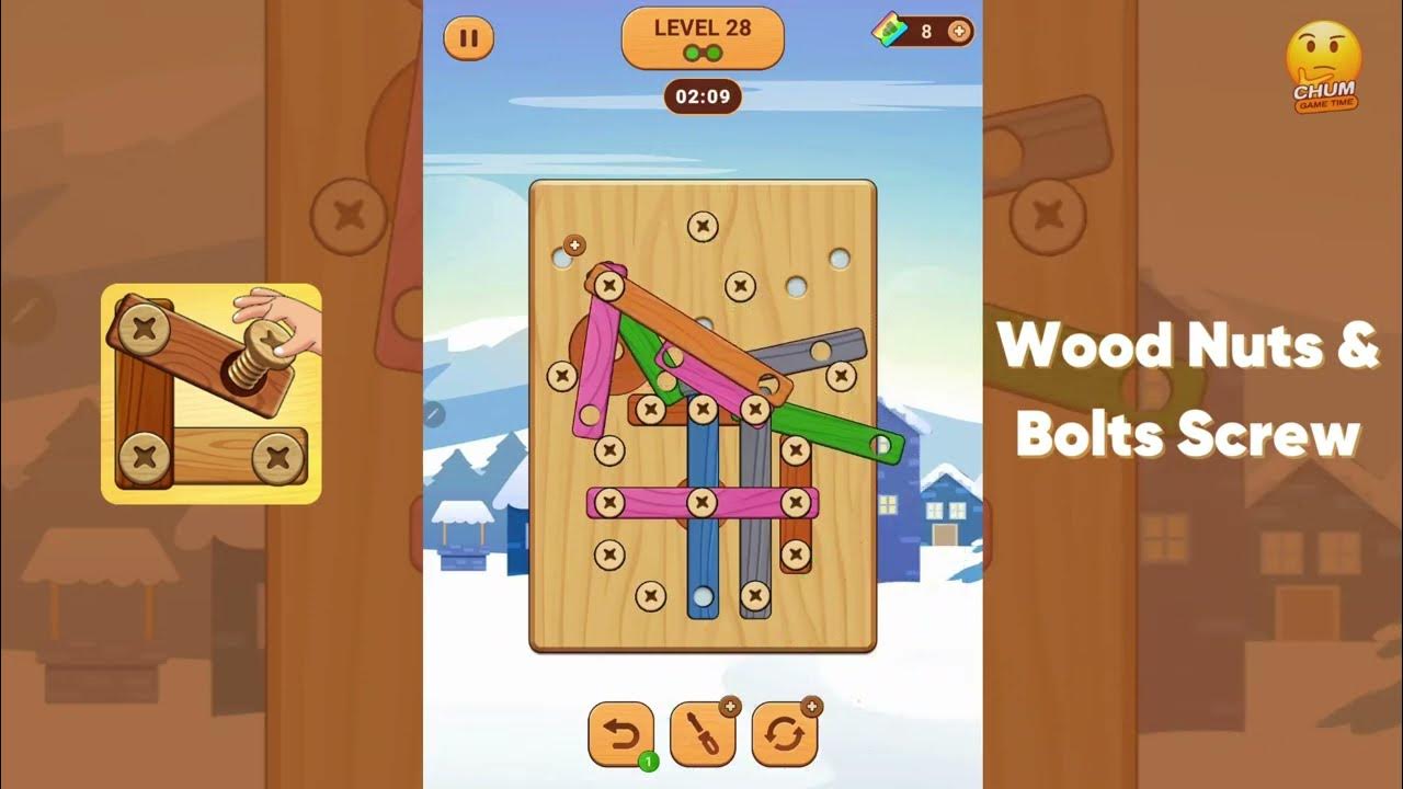 Wood Nuts & Bolts, Screw - Level 28 - Gameplay walkthrough - YouTube