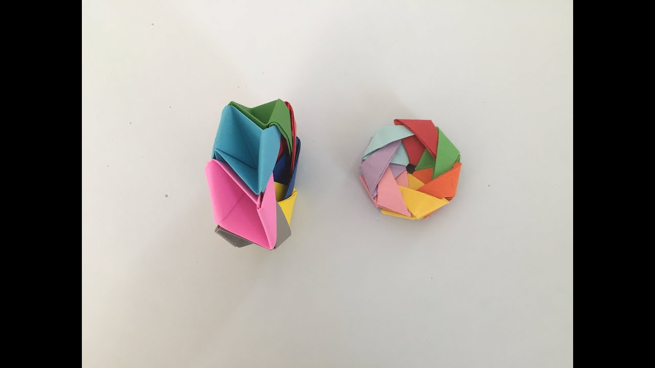 折纸 车轮 origami wheel พับกระดาษ ล้อ - YouTube