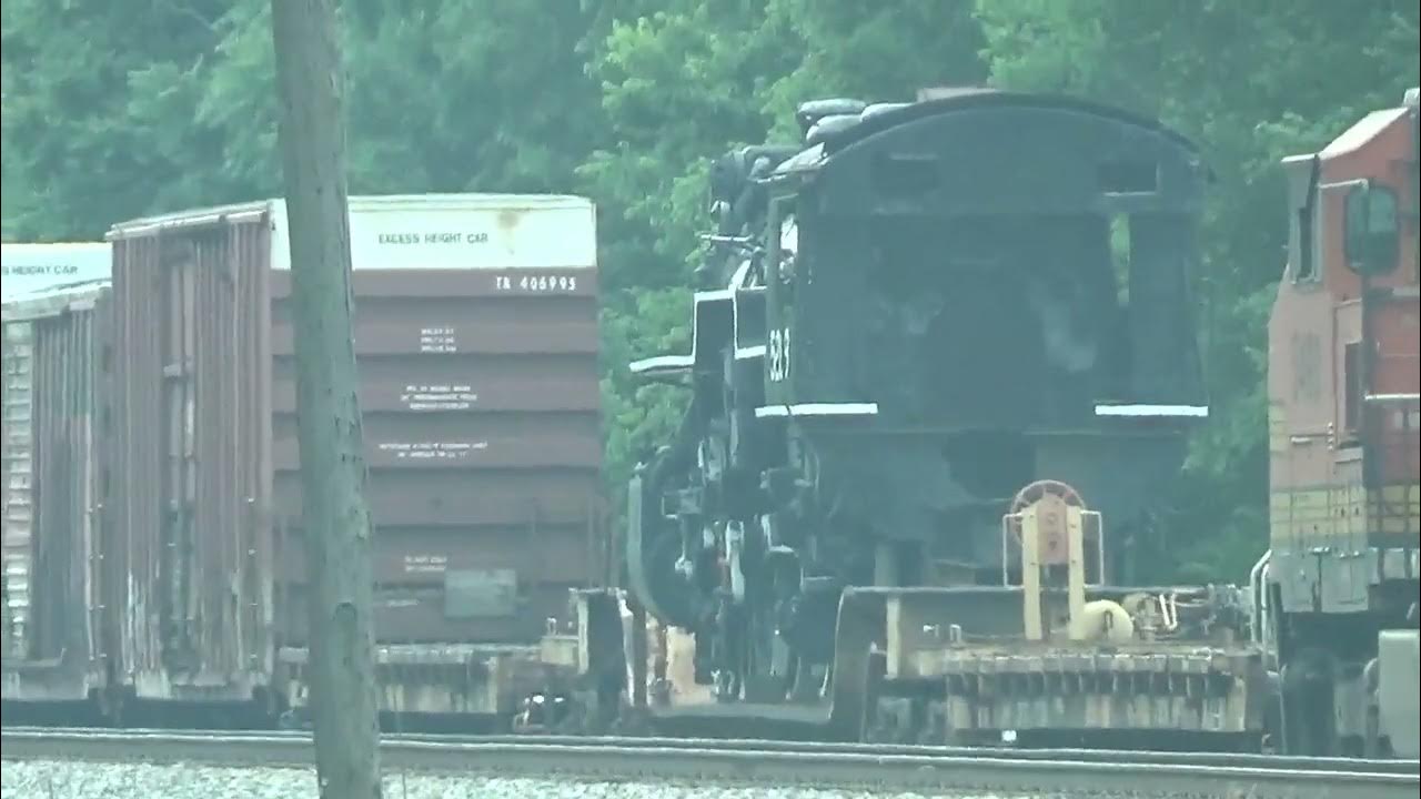 #15309 NS 14Z Mix Freight train with a CN #5288 Steamer - YouTube