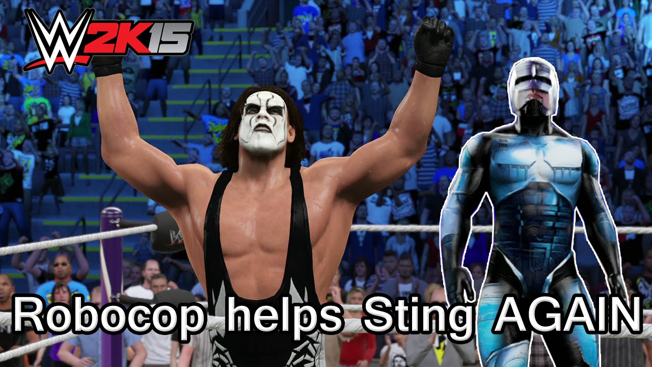 Robocop saves Sting AGAIN - WWE 2K15 (PS4) - YouTube