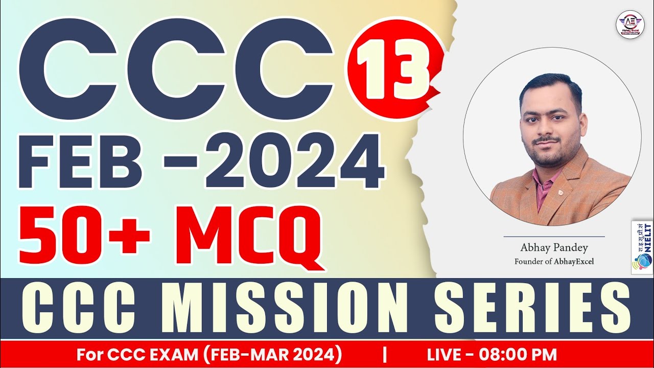 CCC Mission Series: 50 Most Important Mcqs For CCC Exam Preparation ...