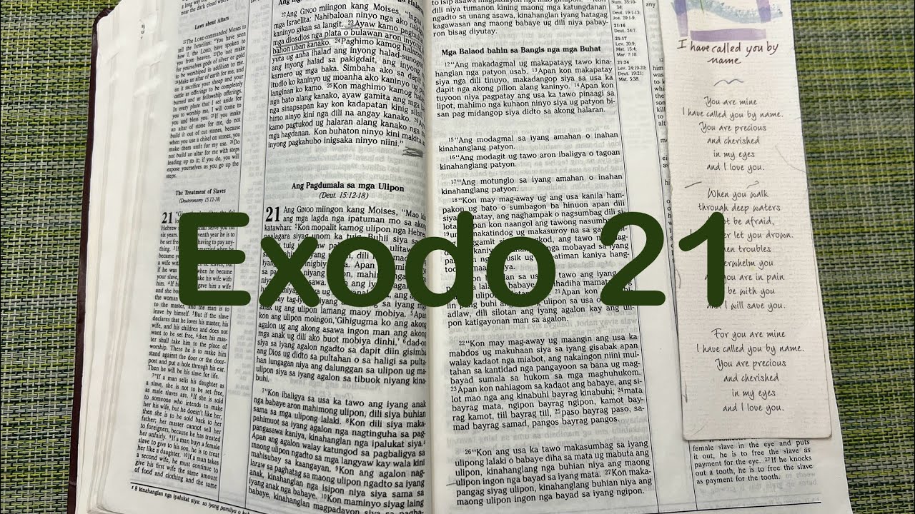 Exodo kapitulo 21 ( Mga Balaod bahin sa Bangis nga mga Buhat) - YouTube