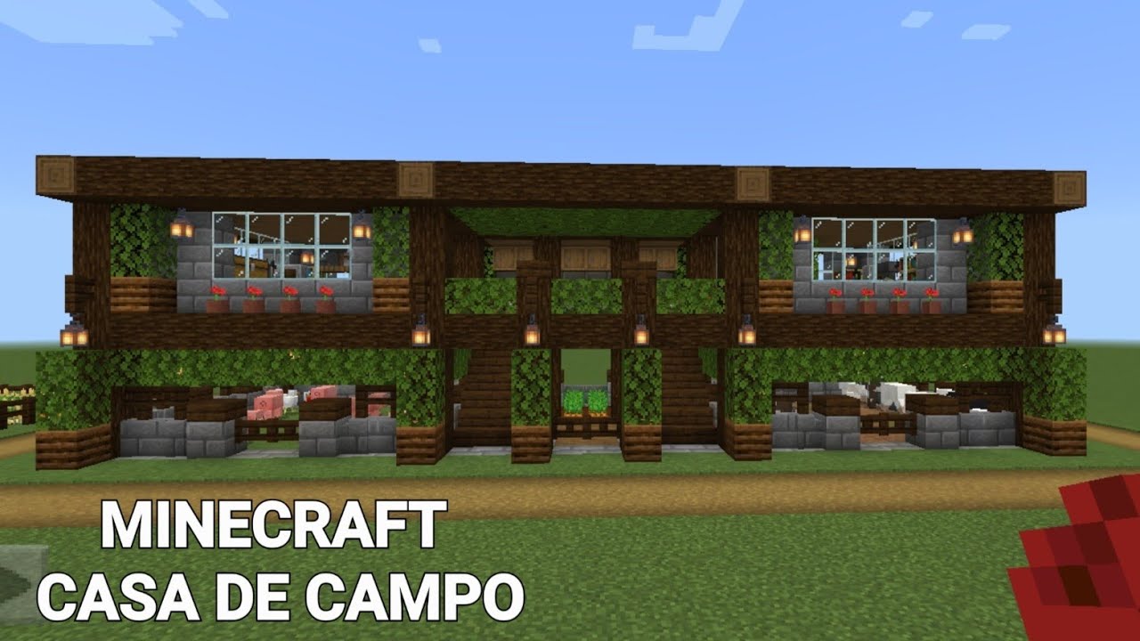 MINECRAFT CASA DE CAMPO / Minecraft Casa con Huerto y Granja. - YouTube