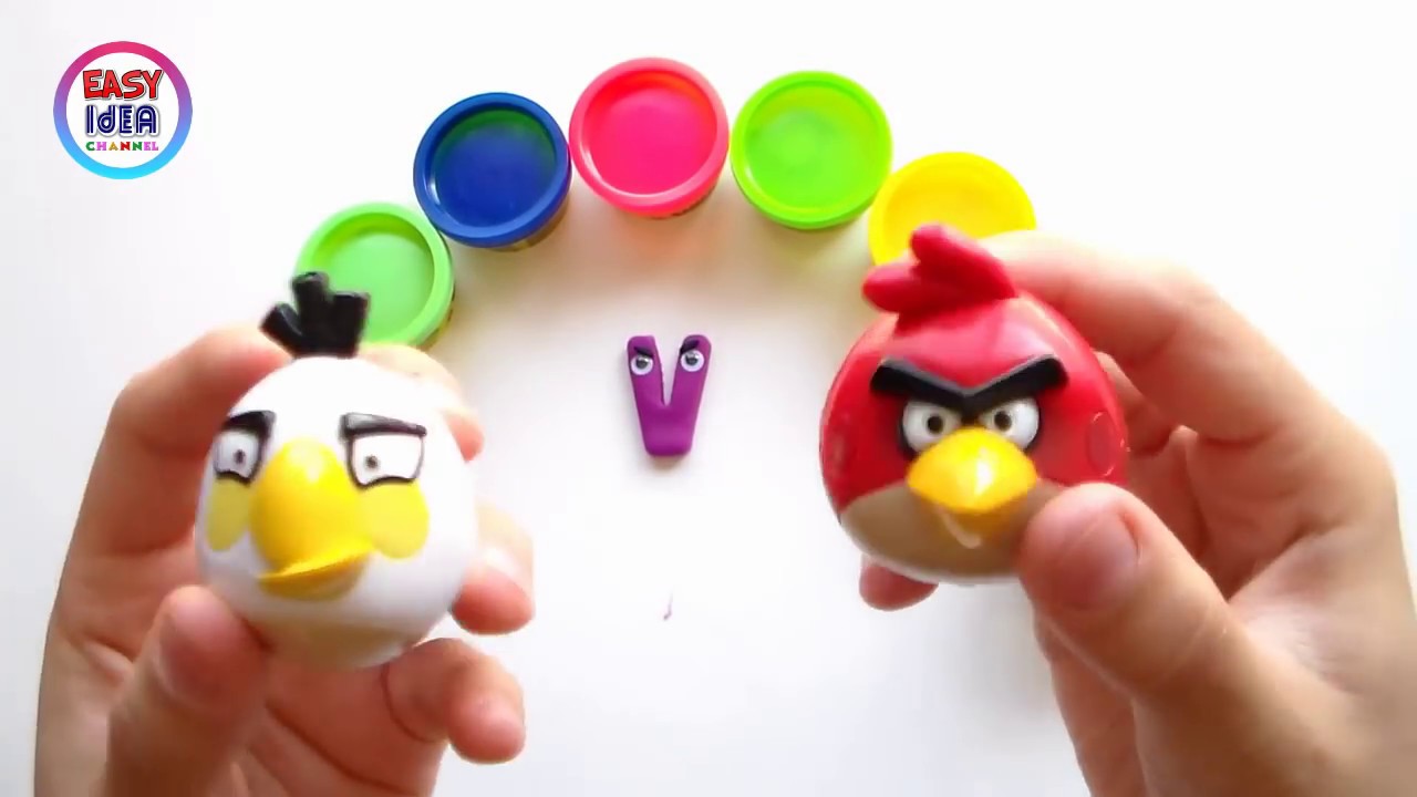 ANGRY BIRDS - ABC - Learning the Alphabet with Play Doh - Easy Idea ...