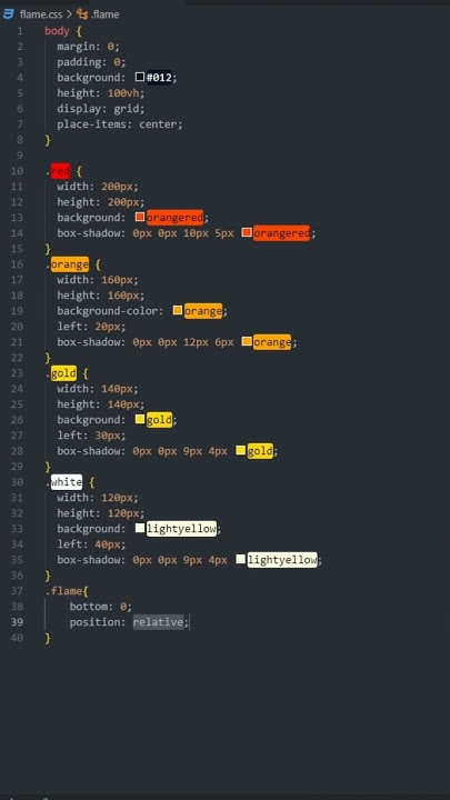 How to make a flame from html and css || How to make a flame from html and css #css #html - YouTube