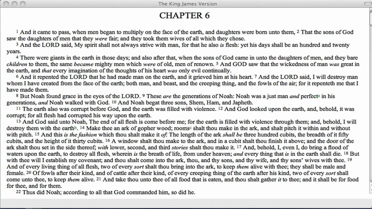 Genesis 6:1-22 KJV - YouTube