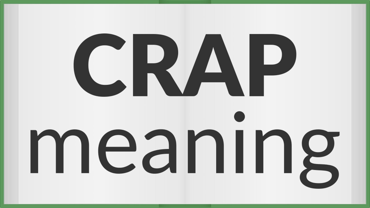Crap Meaning Of Crap YouTube crap-meaning-of-crap-youtube
