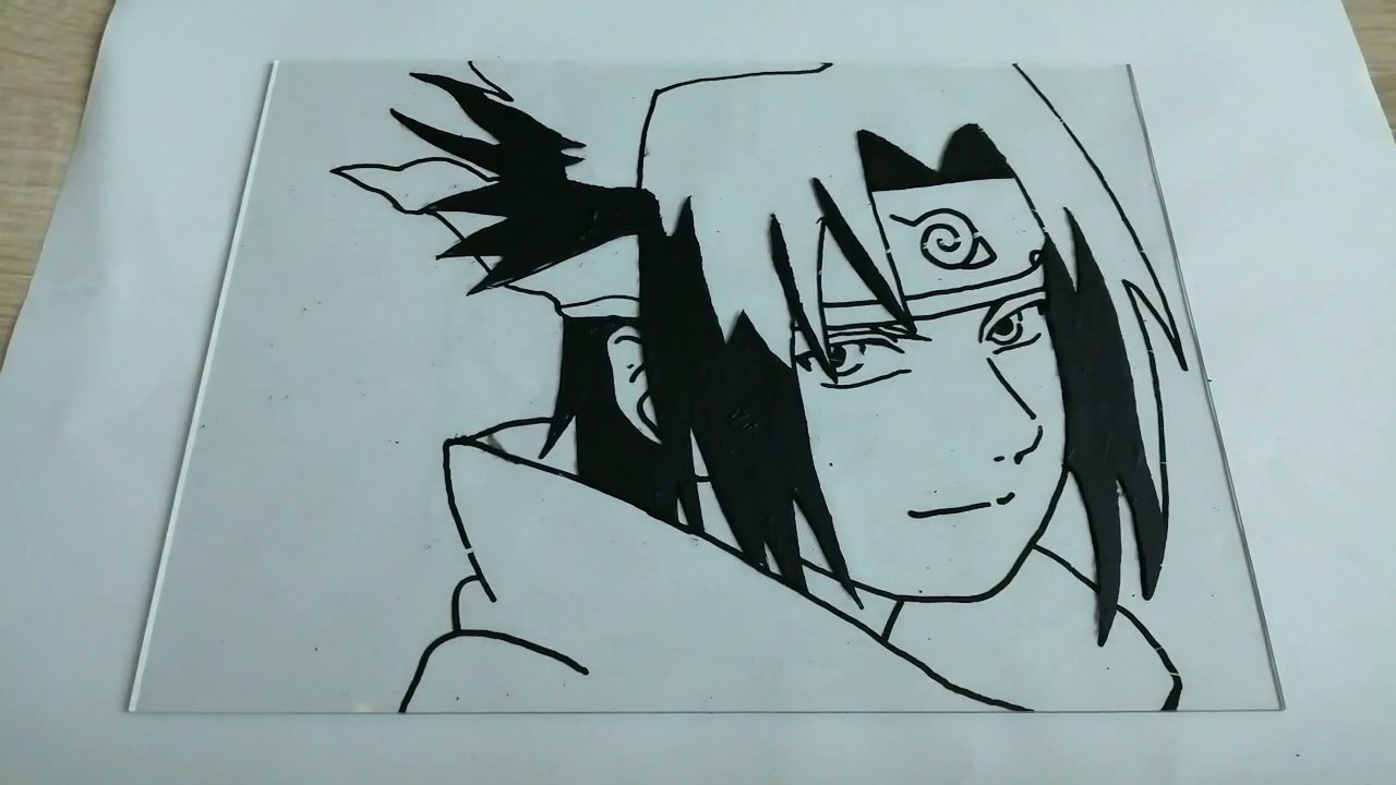 Sasuke Glass Art (tutorial) - YouTube