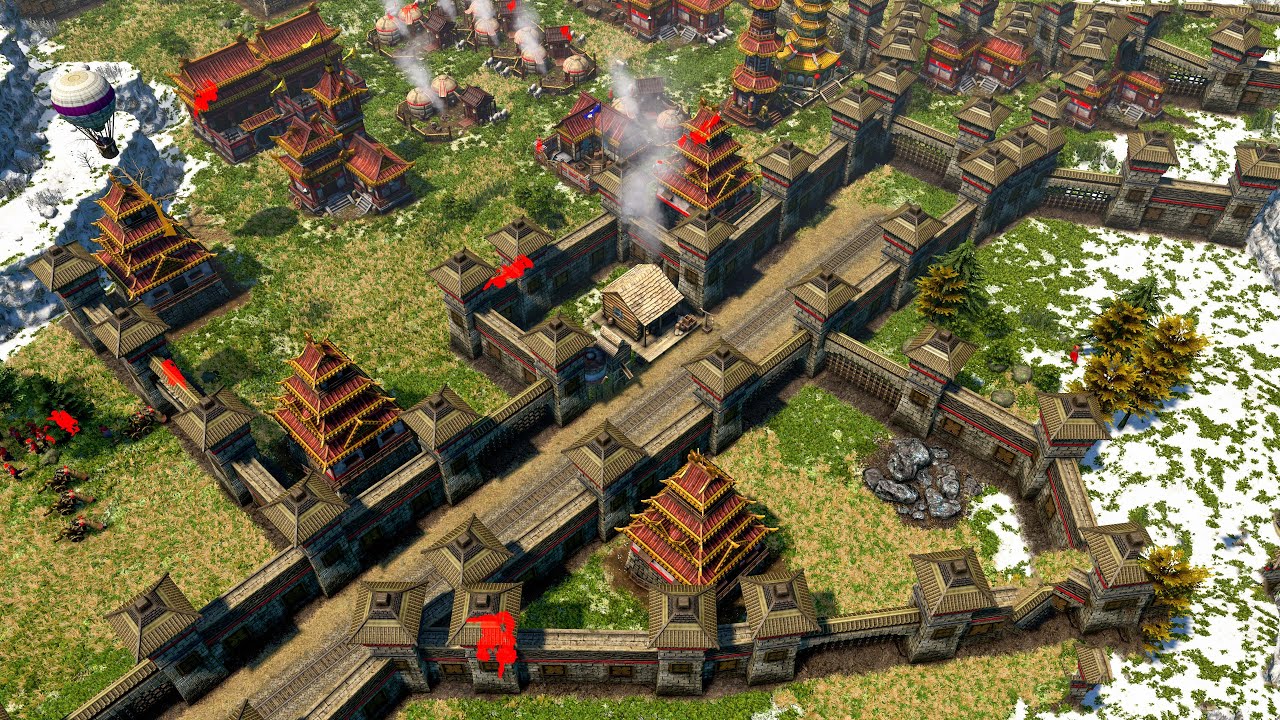 AoE3DE - 2vs2 THE GREAT CHINA WALLS | Multiplayer Gameplay - YouTube