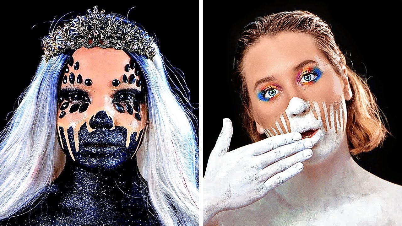 STUNNING SFX DIY MAKEUP IDEAS || Easy But Striking Makeup for Special ...