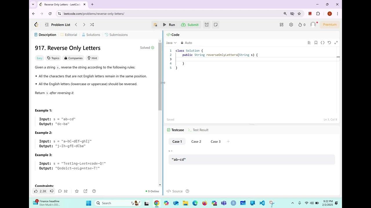 LeetCode 917 Reverse Only Letters - YouTube