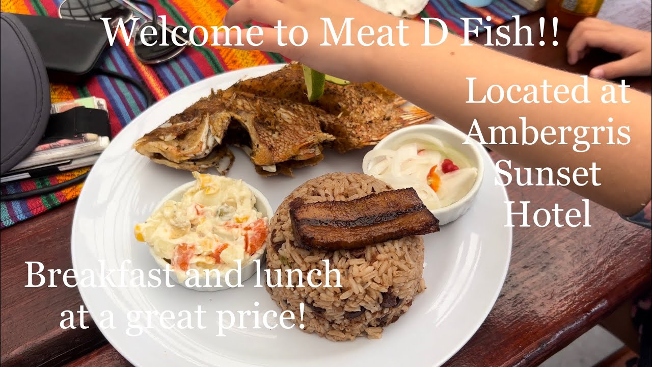 A Local Spot- “Meat D Fish” Restaurant- Ambergris Caye, BELIZE - YouTube