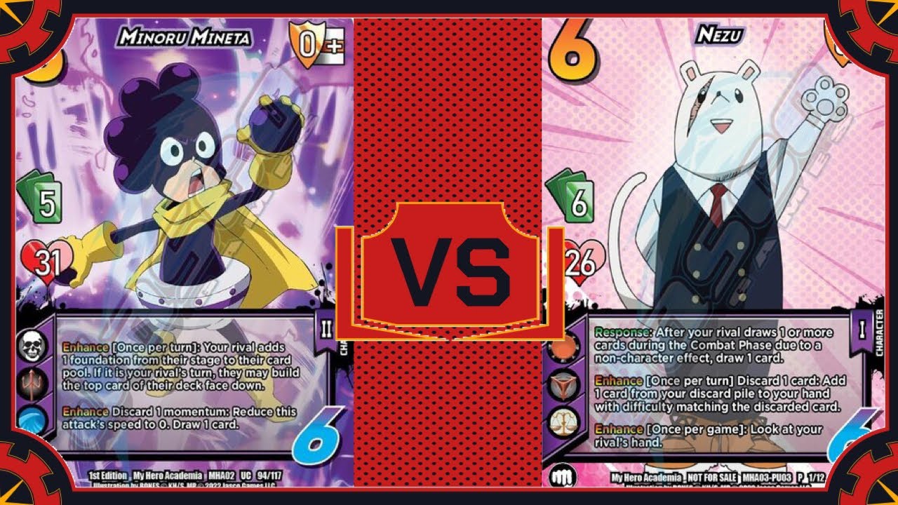 Fight! Minoru Mineta II VS Nezu - My Hero Academia CCG - YouTube