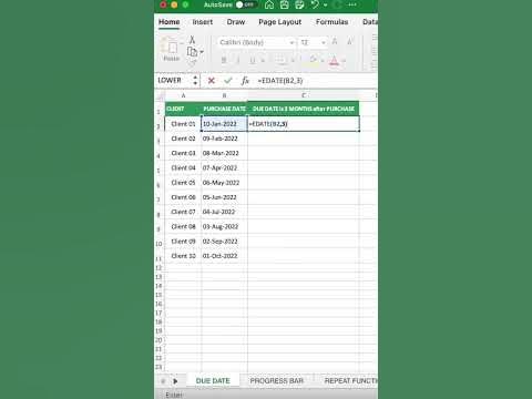 Due date calculation | Advance Excel Formula | MyExcelGeeks - YouTube