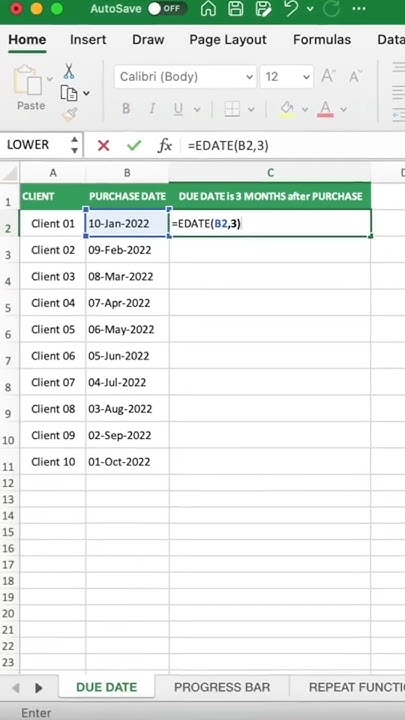 Due date calculation | Advance Excel Formula | MyExcelGeeks - YouTube