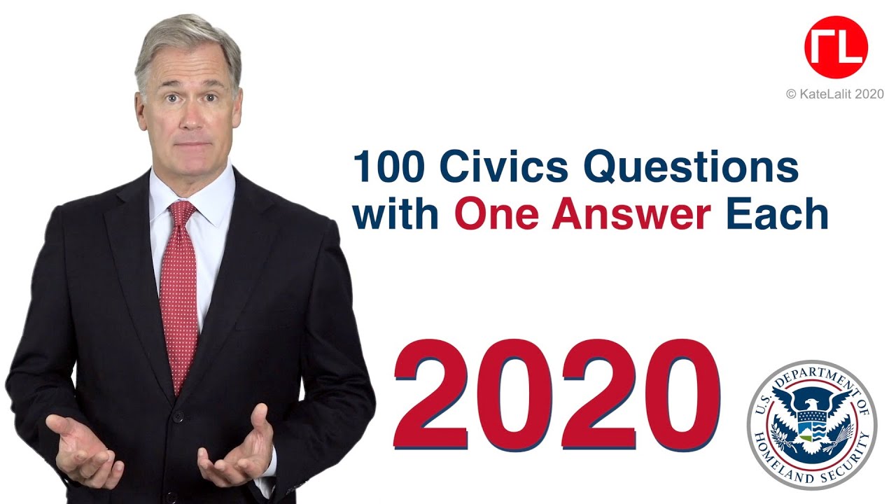 US Citizenship Test Questions with One Simple/Easy answer Each 2020 ...