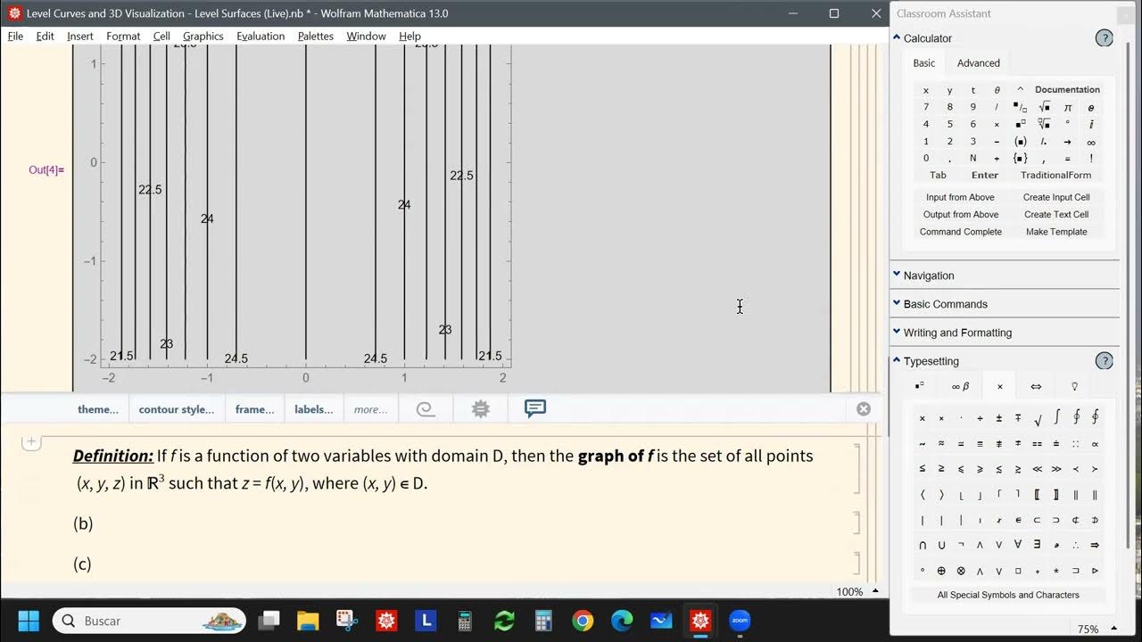 Multivariable Calculus with Mathematica: Level Curves and Level Surfaces (1st part) - YouTube
