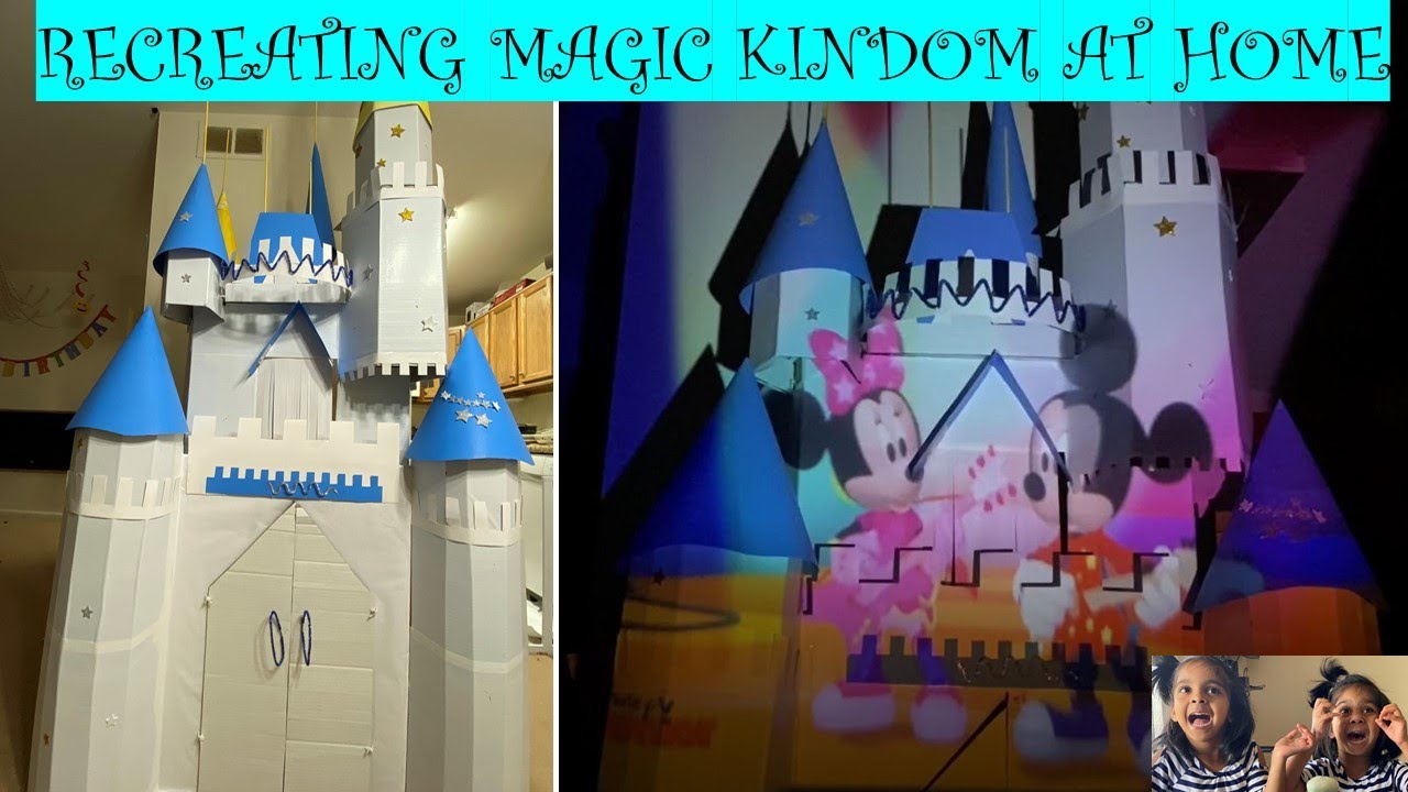 Cardboard Castle | Disney Magic Kingdom at Home with Projection - YouTube