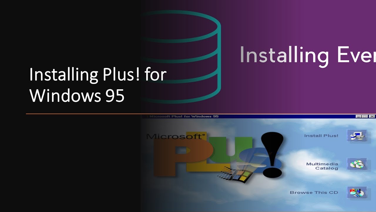 Microsoft Plus! - Installing Microsoft Plus! 95 - YouTube