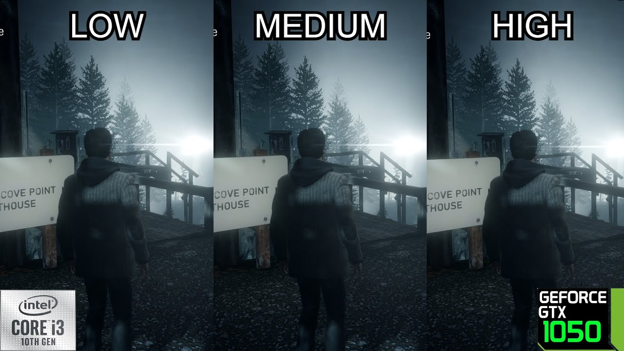 ALAN WAKE REMASTERED : LOW - MEDIUM - HIGH | GRAPHICS & FPS COMPARISON ...
