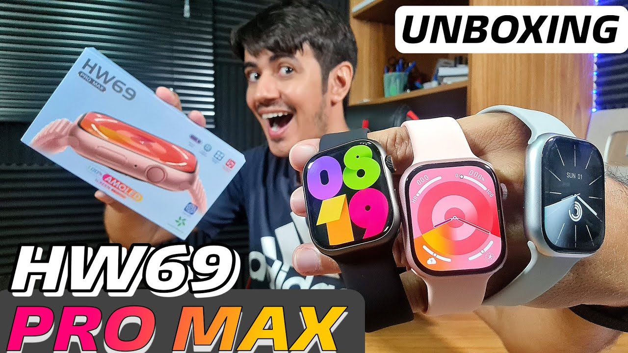 Smartwatch HW69 Pro Max 45mm Tela Amoled,ChatGpt,memória Interna e ...