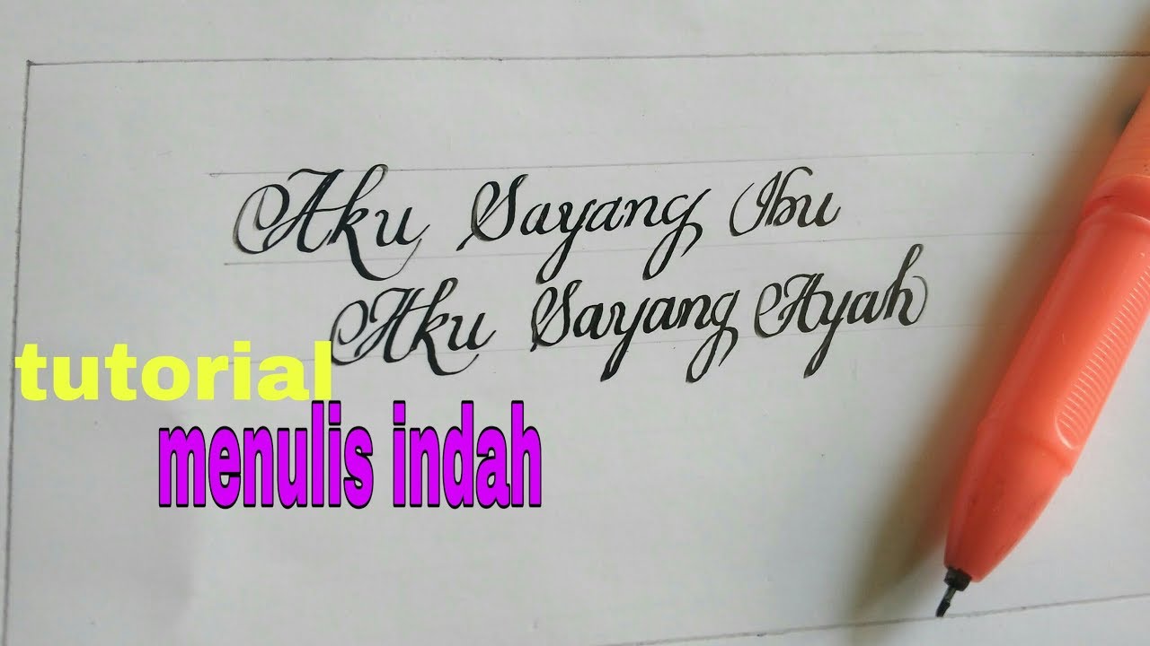 Tutorial menulis indah tulisan tangan - YouTube