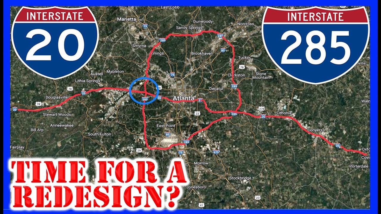 I-20 - I-285 - Atlanta Interchange Redesign Coming - YouTube