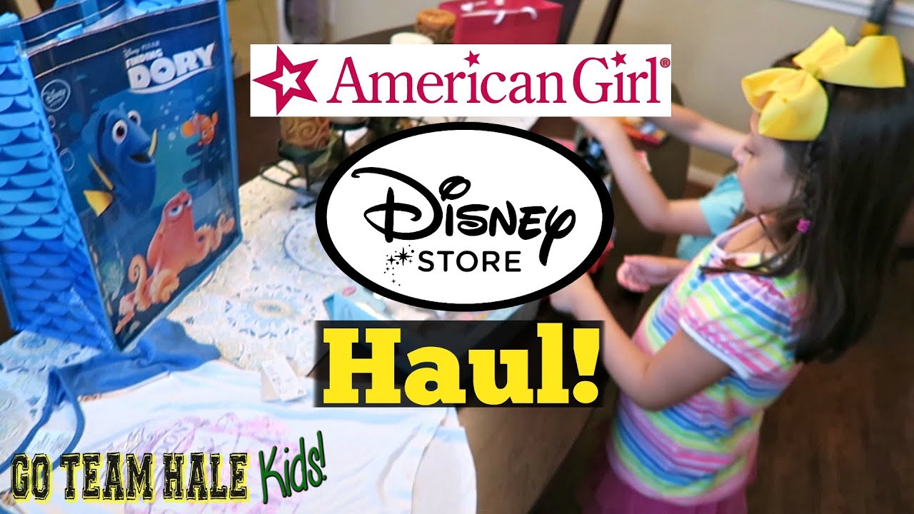 American Girl and Disney Store Haul! | Go Team Hale Kids - YouTube