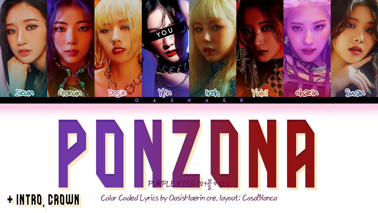 PURPLE KISS — Ponzona + Intro : Crown with 8 members | 퍼플키스 (You As A Member) - YouTube